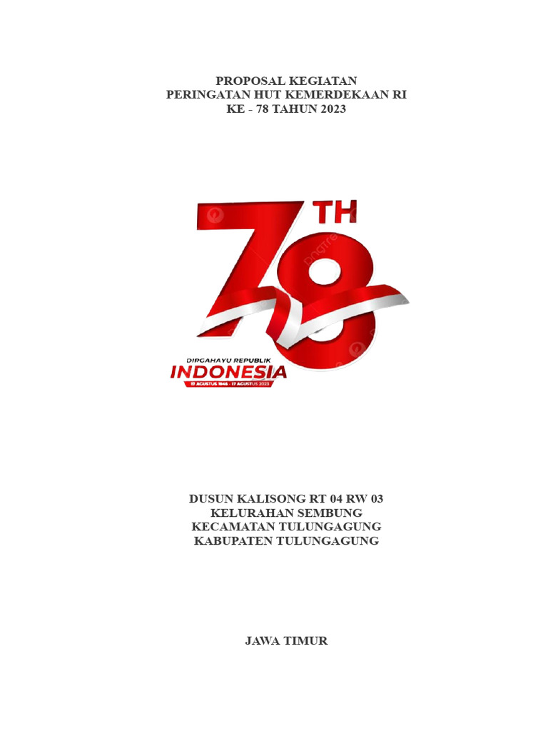 Proposal Kegiatan Agustusan 2023 | PDF