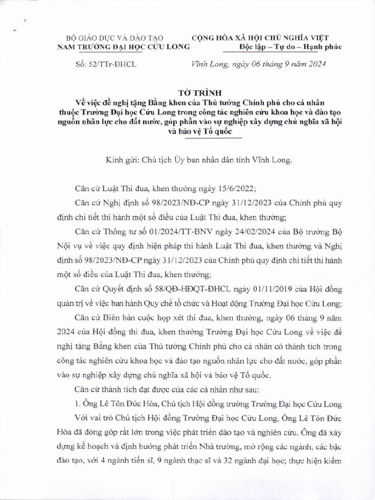 BK TTG Truong Dai Hoc Cuu Long 219 819 | PDF