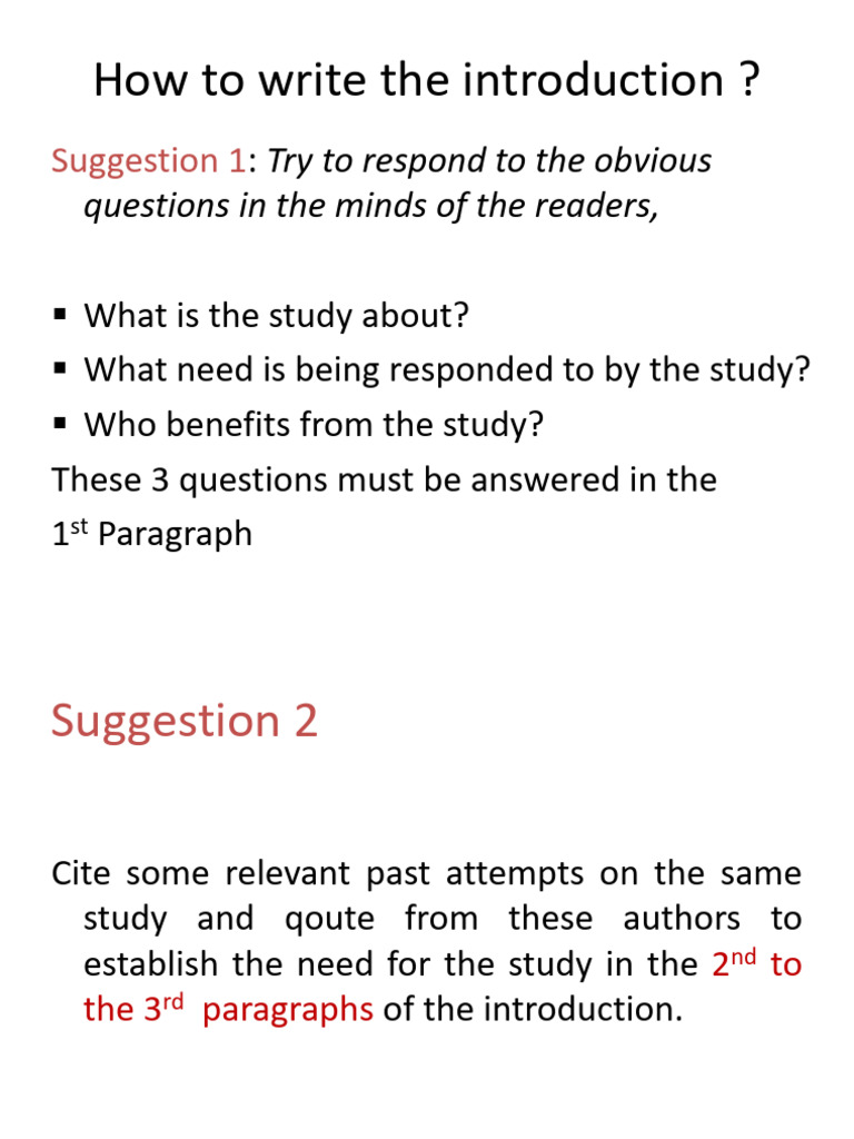 Crafting an Effective Introduction | PDF