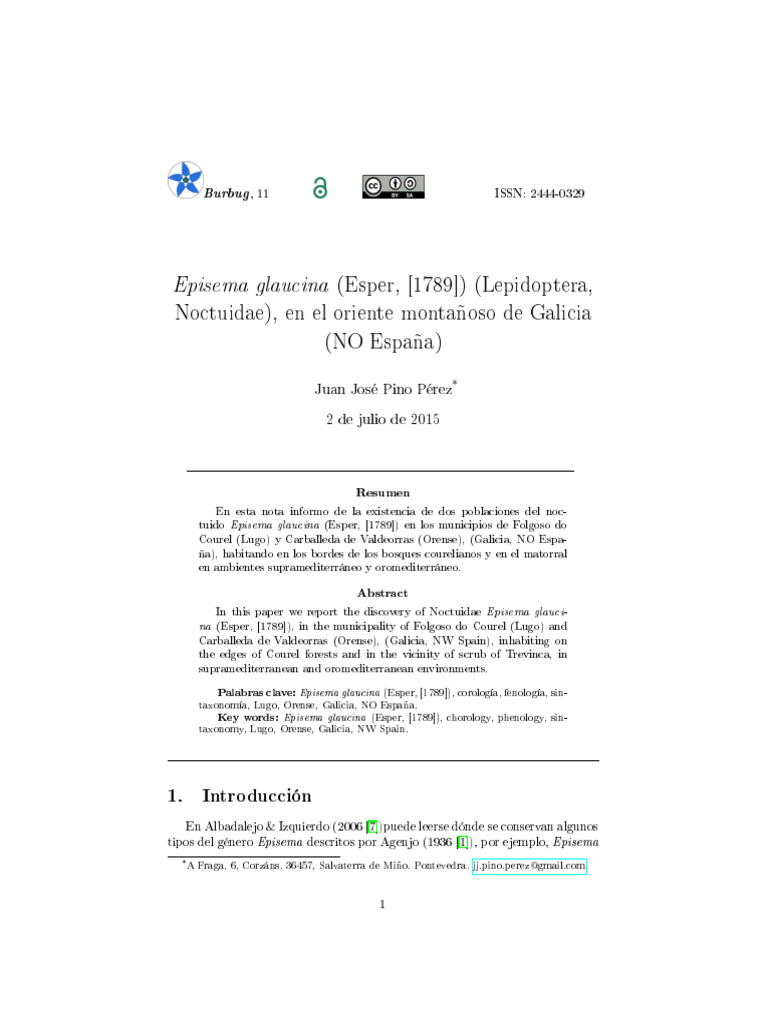Burbug 11 Episema Glaucina | PDF