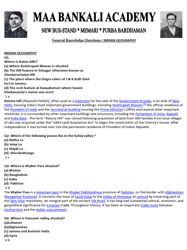 Answer Geography 15 January Pdf Physical Geography Earth Sciences