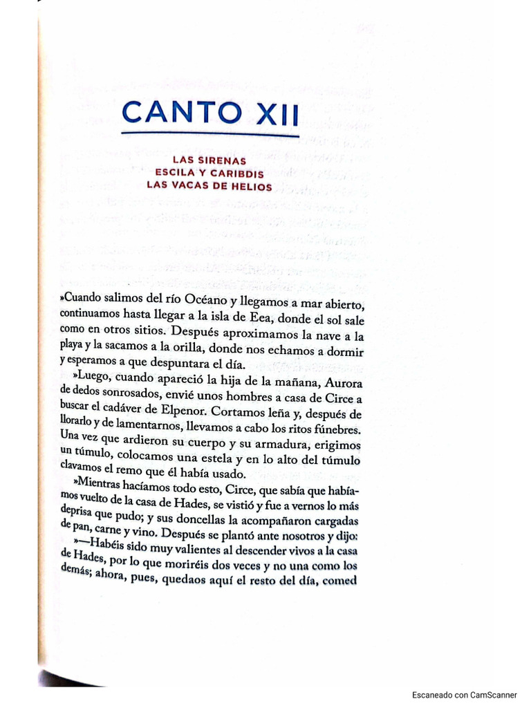 Odisea - Canto Xii | PDF