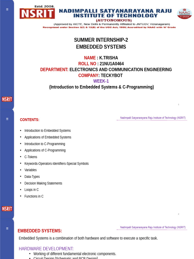 Embedded Systems in C-Programming | PDF | Embedded System | Variable (Computer Science)