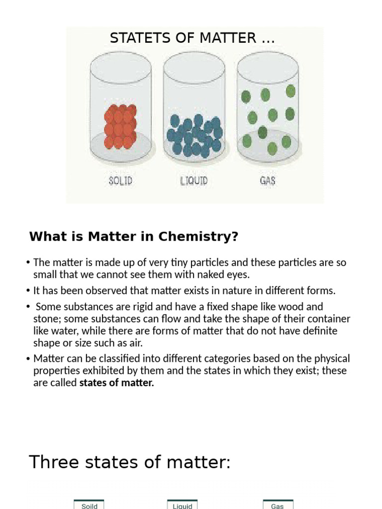 Understanding States of Matter in Chemistry | PDF | Gases | Liquids