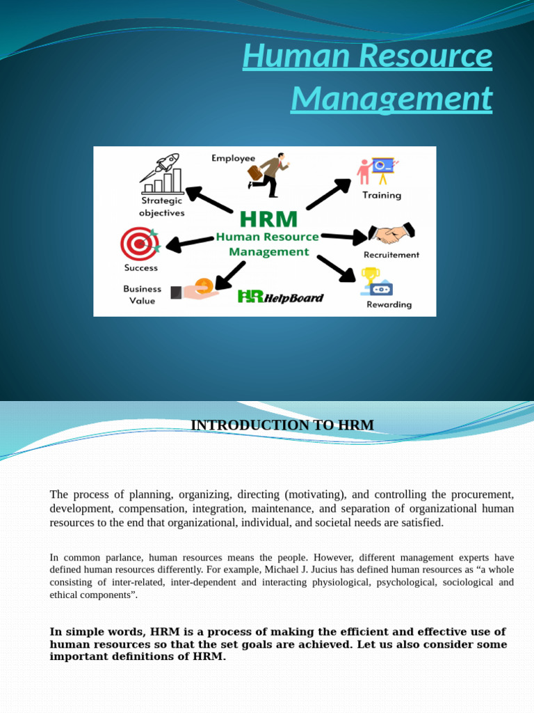 HR PPT UNIT - 1 Final | PDF | Human Resource Management | Human Resources