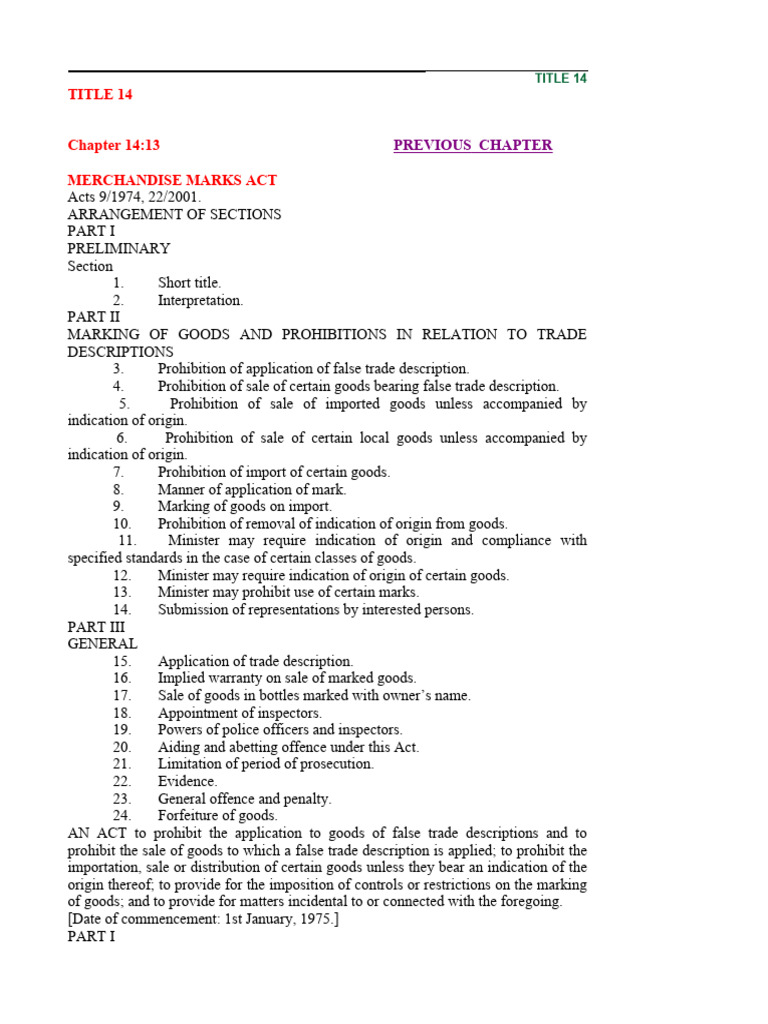 Merchandise Marks Act Overview | PDF | Aiding And Abetting | Criminal ...