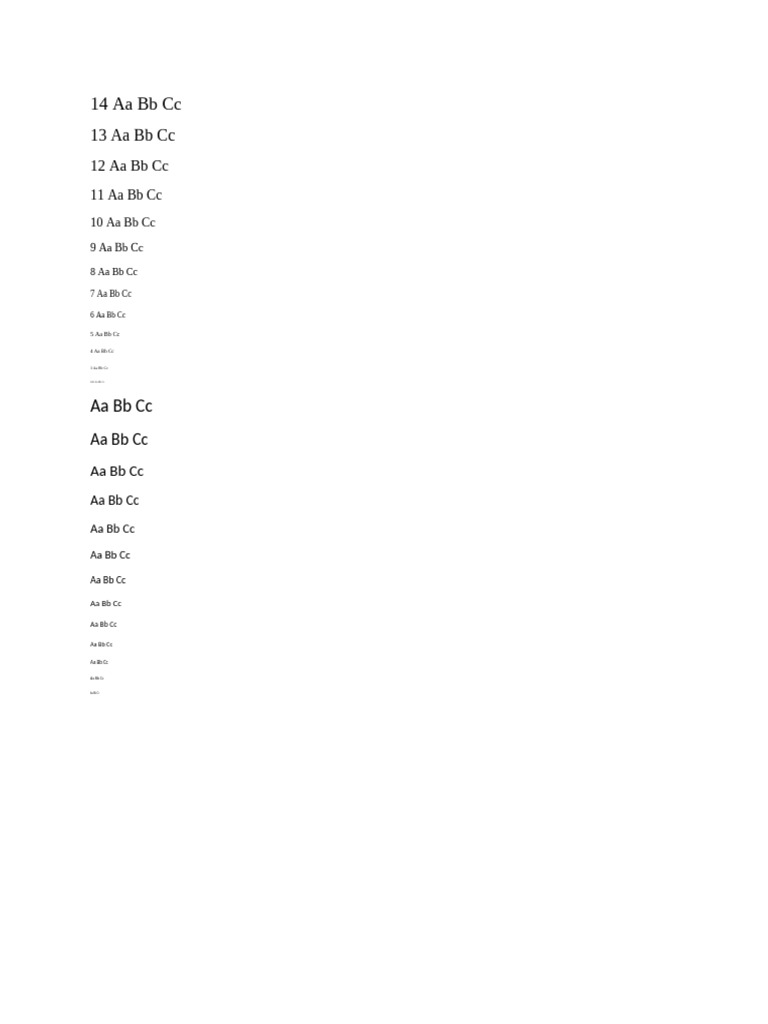 14 Aa BB CC | PDF