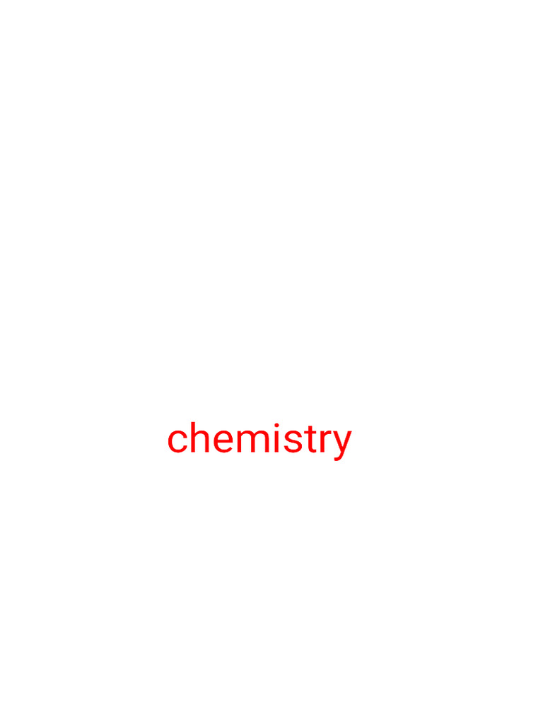 Chemistry One Pager Summary | PDF