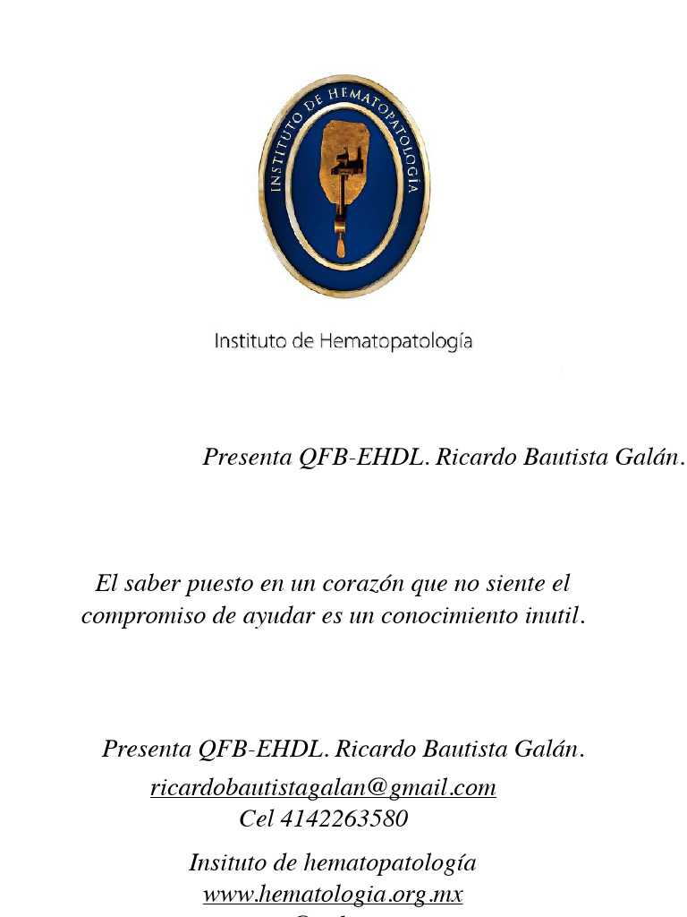 Notas Hemato IHP RBG | PDF | Leucemia | Célula T citotóxica