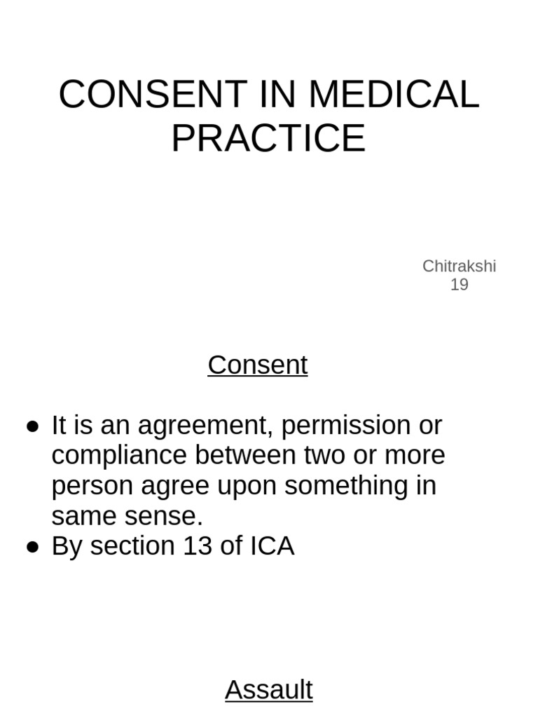 Types of Consent in Medical Practice | PDF