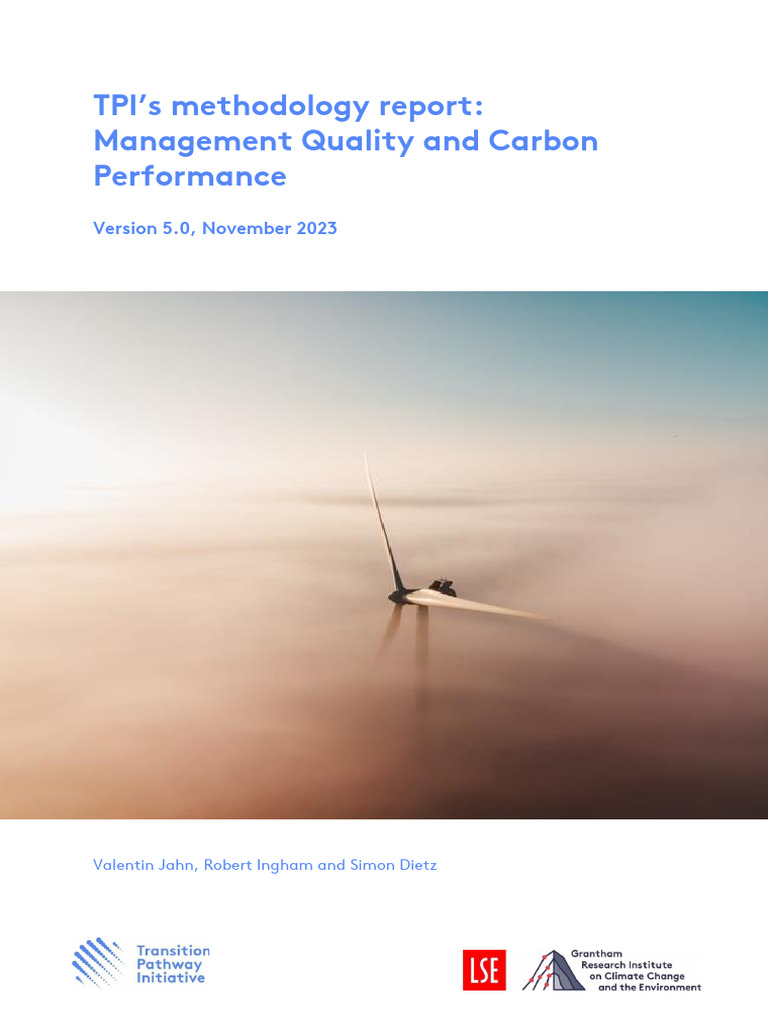 Tpi S Methodology Report Management Quality And Carbon Performance