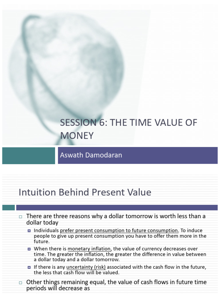 Session6 - The Time Value of | PDF | Present Value | Discounting
