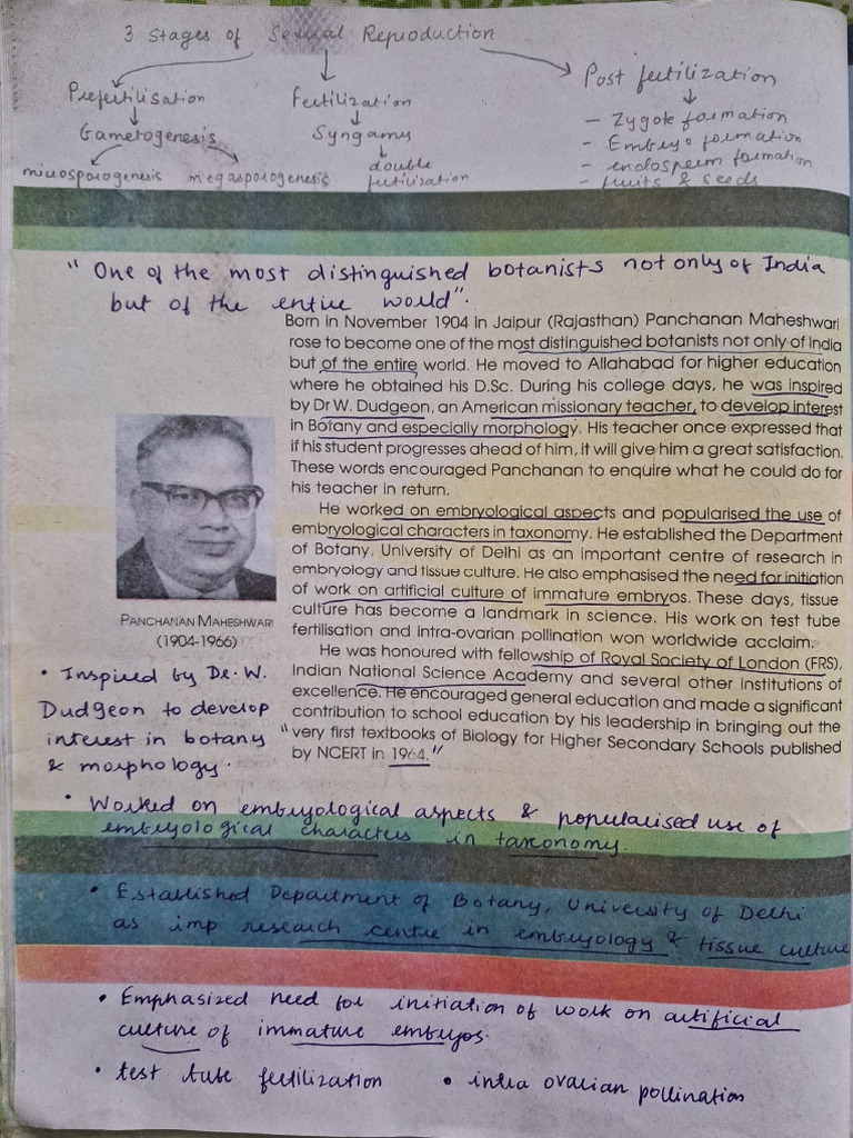 Annotated NCERT - Biology Class 12 Chapter 1 | PDF | Flowers | Pollination