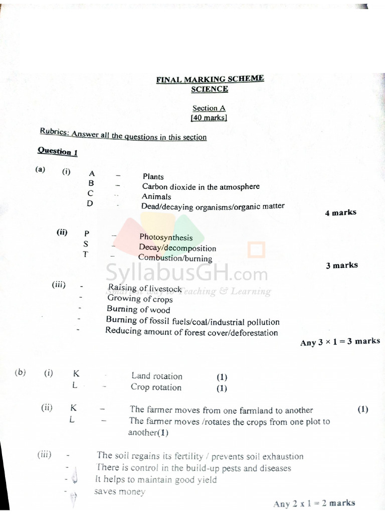 2025 Bece Science 2 Solution | PDF