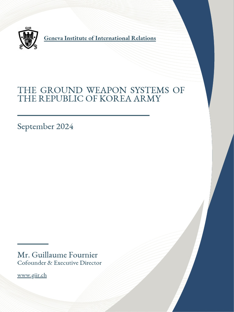 ROK Army Ground Weapon Systems Overview | PDF | Armoured Fighting ...