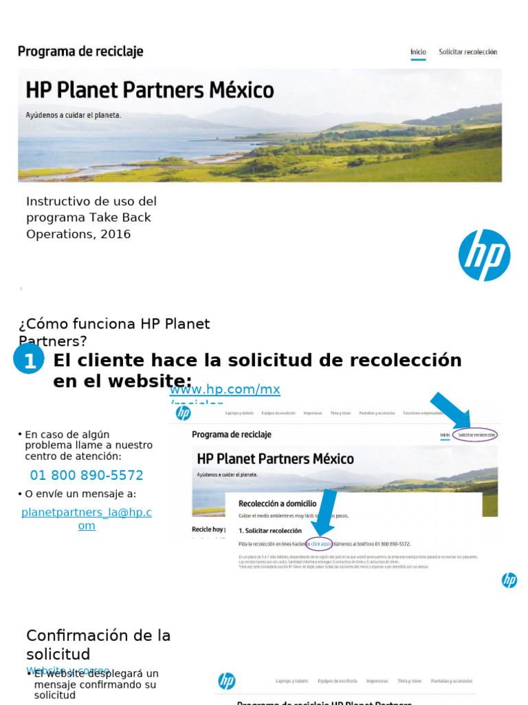 Instructivo HP Planet Partners México | PDF