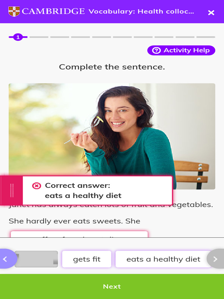 Vocabulary Health Collocations 1 Cambridge One | PDF
