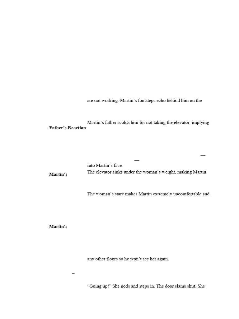 Martin's Fear in the Elevator | PDF | Fear | Elevator