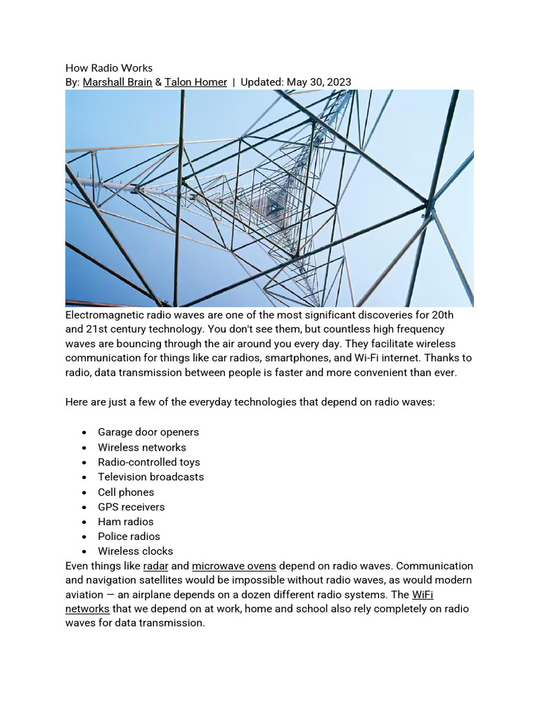 How Radio Works | PDF | Radio | Transmitter
