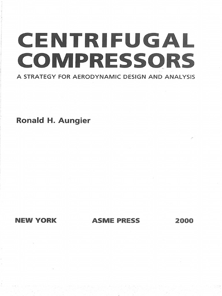 Centrifugal Compressors Pdf