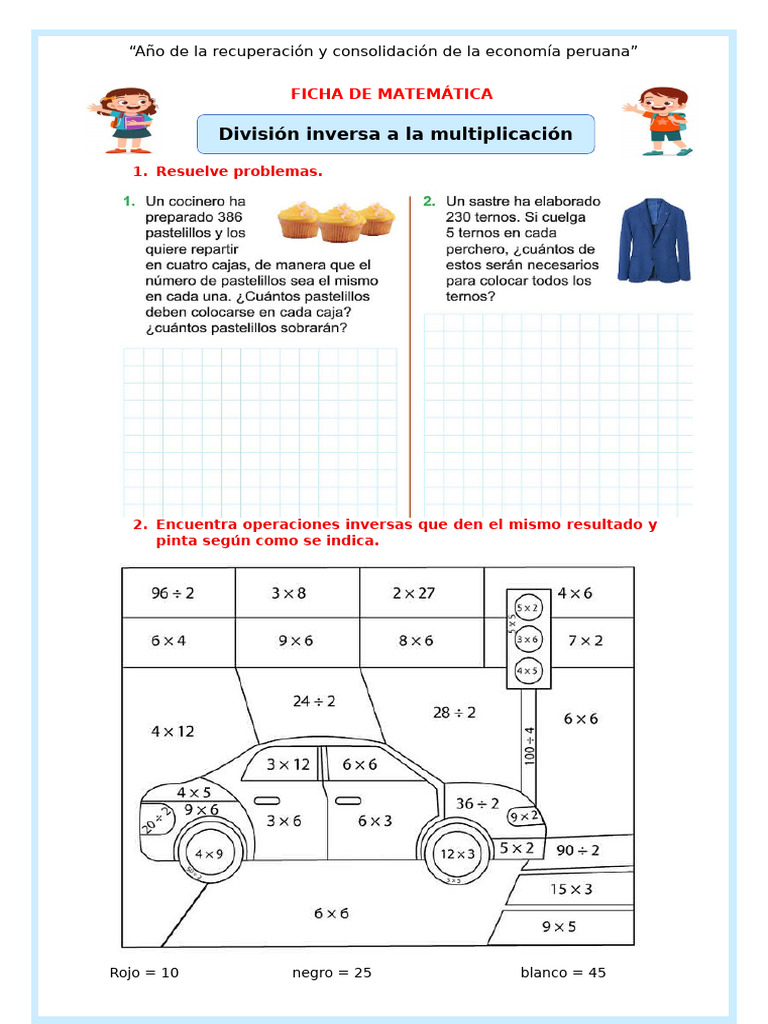 Operaciones Inversas: Multiplicación y División | PDF