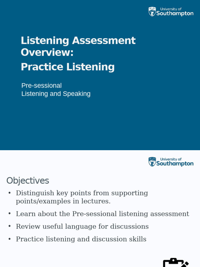 W2 - 1 OC Listening Assess Overview Intro + Lecture Listening ...