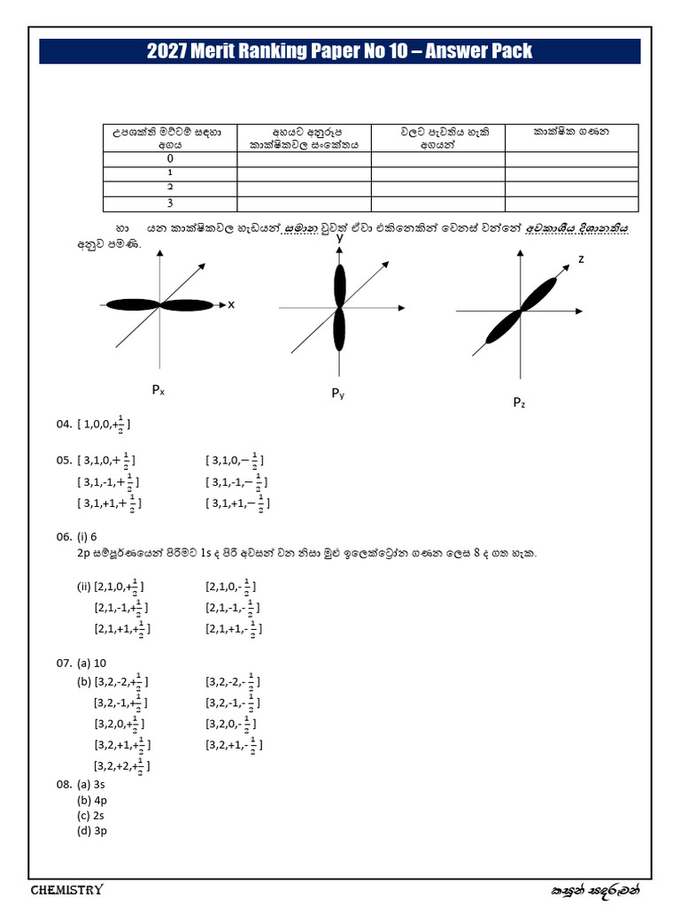2027 Merit Ranking Paper No 10&11 Answer Pack | PDF