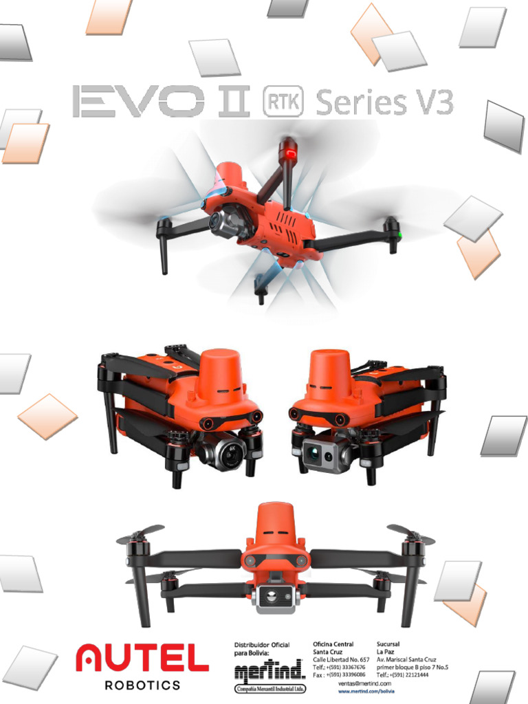 Especificaciones Tecnicas Dron Topografico Evo II Pro RTK v3 | PDF | Hertz