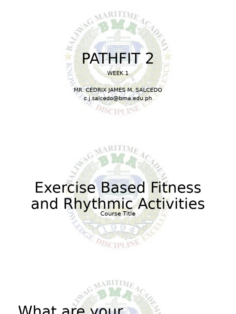 Pathfit 2 PPT Week 1 | PDF