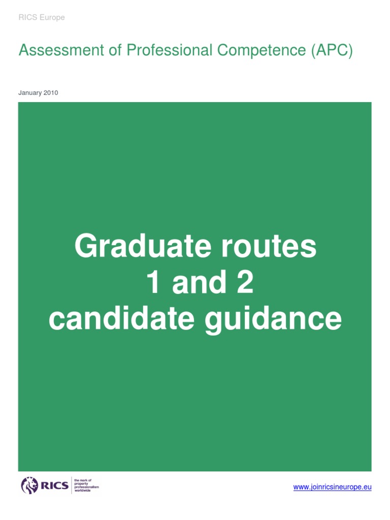 Graduate Routes 1 and 2 Candidate Guidance: Assessment of Professional ...