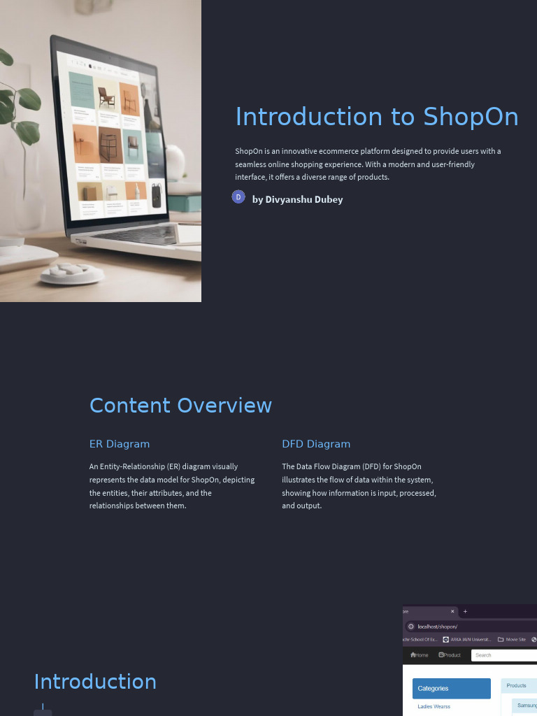 Introduction To ShopOn | PDF | Data Model | Software Engineering