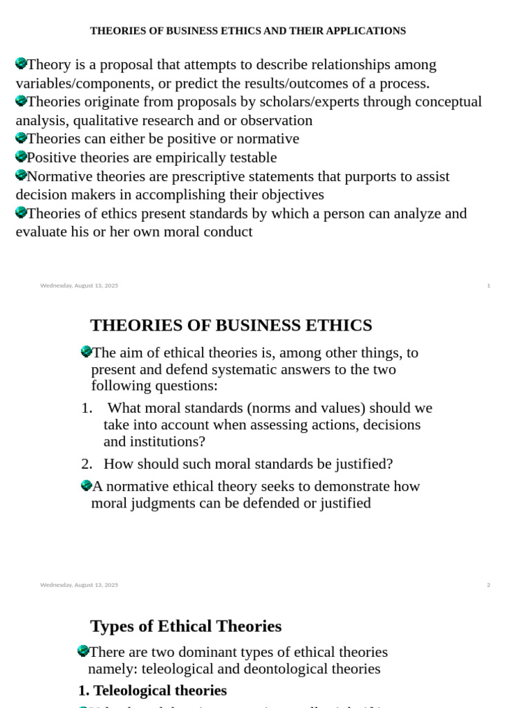 Overview of 9 Ethical Theories | PDF | Utilitarianism | Altruism