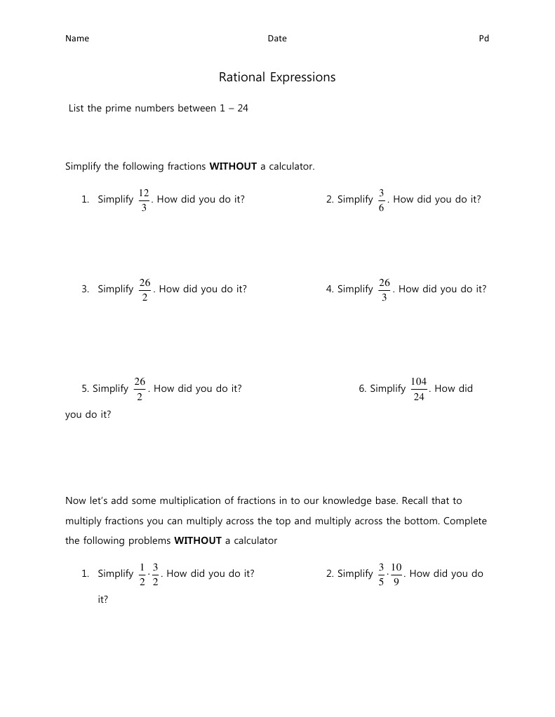 INtro To Rational Functions | PDF | Finance & Money Management