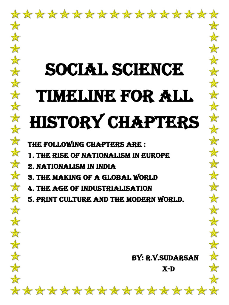 Social Science Timeline For ALL HISTORY CHAPTERS | PDF