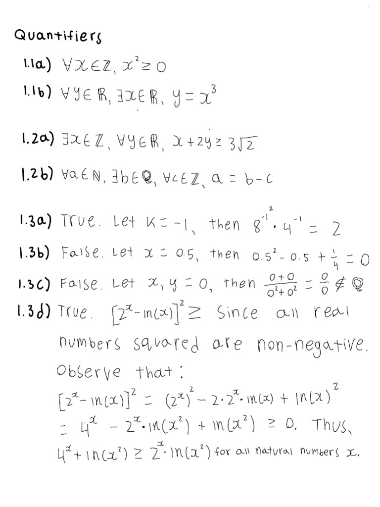 Math 135 Review Solutions-One | PDF