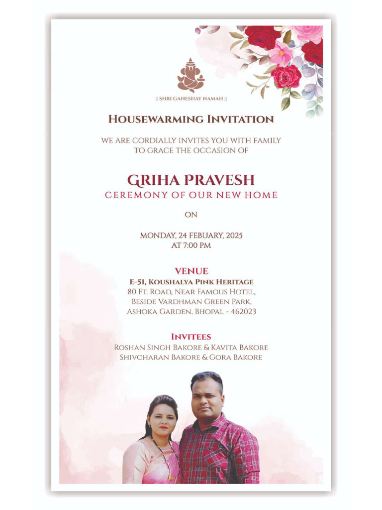 Roshan's Invitation Card | PDF