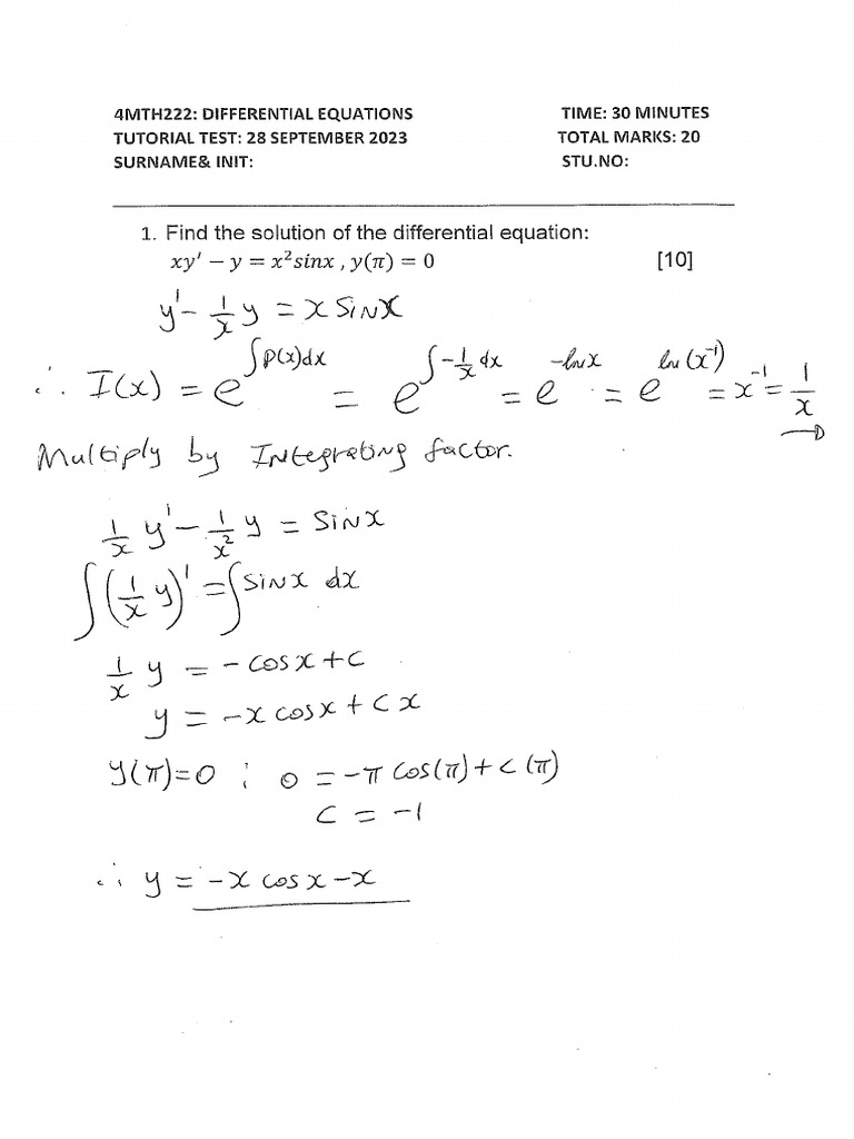 Tut Test 2 Sol | PDF