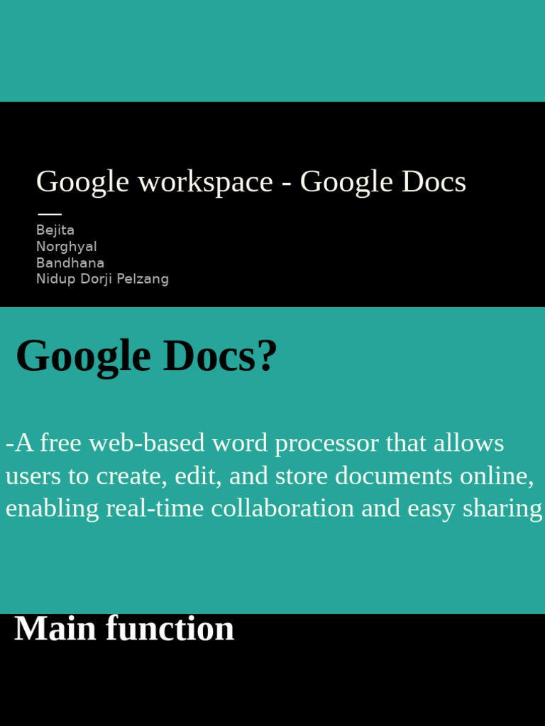 Google Docs: Free Collaborative Tool | PDF