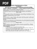 MTH113: Intro to Linear Algebra Course | PDF | Linear Map | Matrix ...