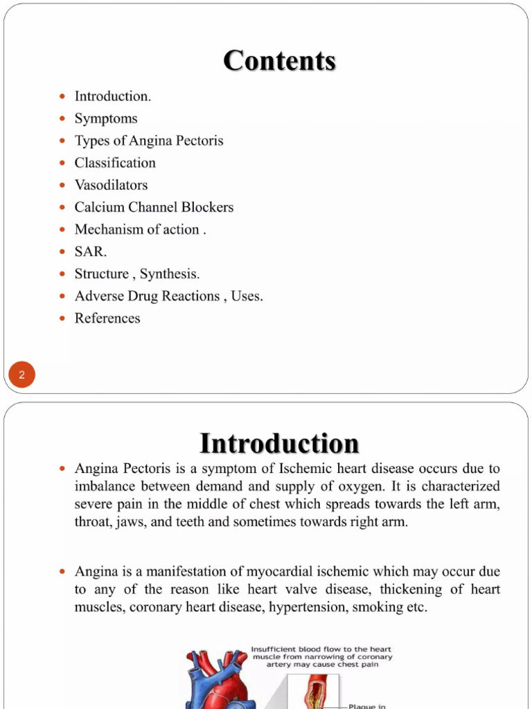 Anti Anginal Agents 1 | PDF