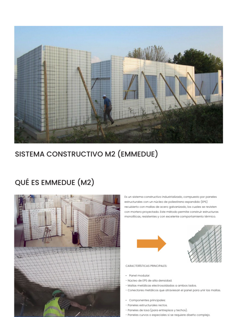 Sistema Constructivo Emmedue M2 | PDF | Fundación (Ingeniería ...