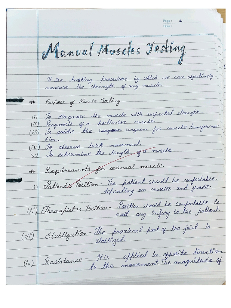 Manual Muscles Testing (MMT) | PDF