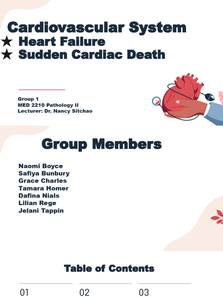 Heart Failure, Sudden Cardiac Death - Group 1 | PDF | Heart | Heart Failure