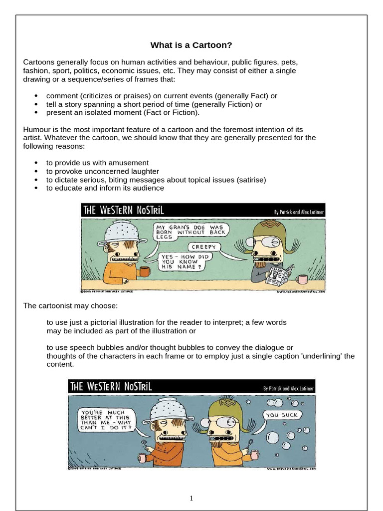 Understanding Irony in Cartoons | PDF | Irony | Cartoon