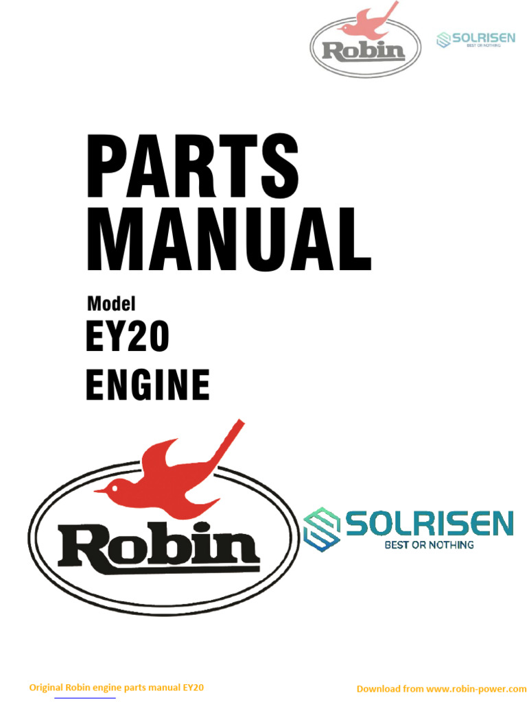 Robin Engine EY20 Parts Manual | PDF | Piston | Washer (Hardware)