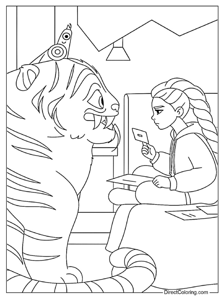 Rumi and Tiger Derpy Coloring Page | PDF
