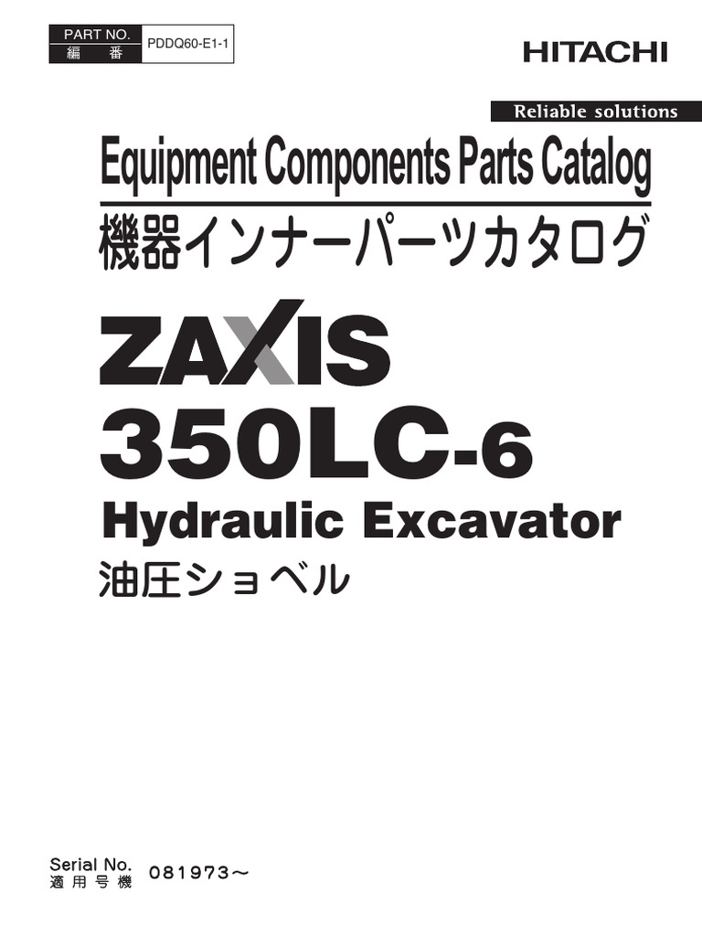 Hitachi 350LC Izuzu Engine Parts Manual | PDF