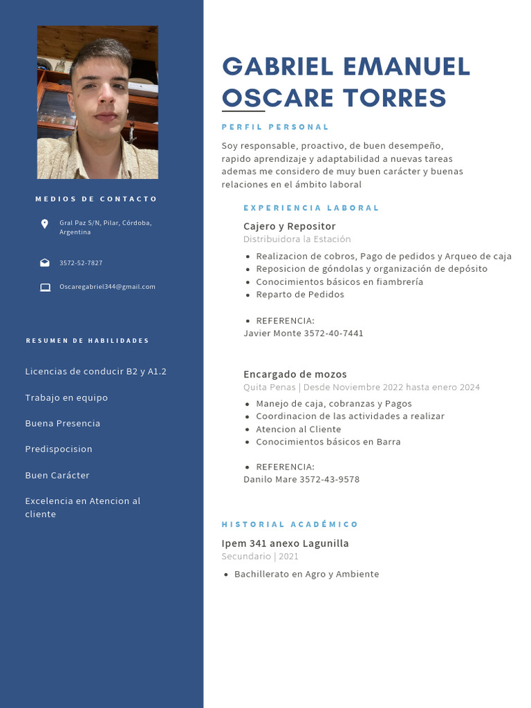 CV Gabriel Oscare 2025 | PDF