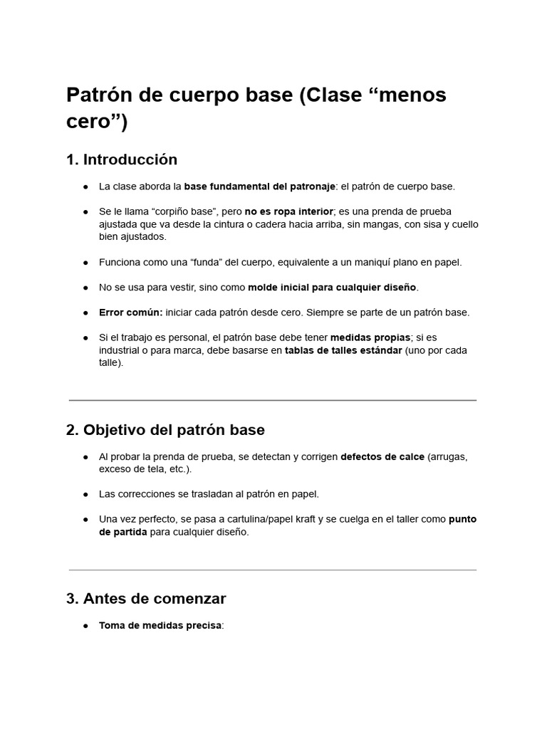 Patrón Base Cuerpo Mujer: Guía Completa | PDF | Ropa