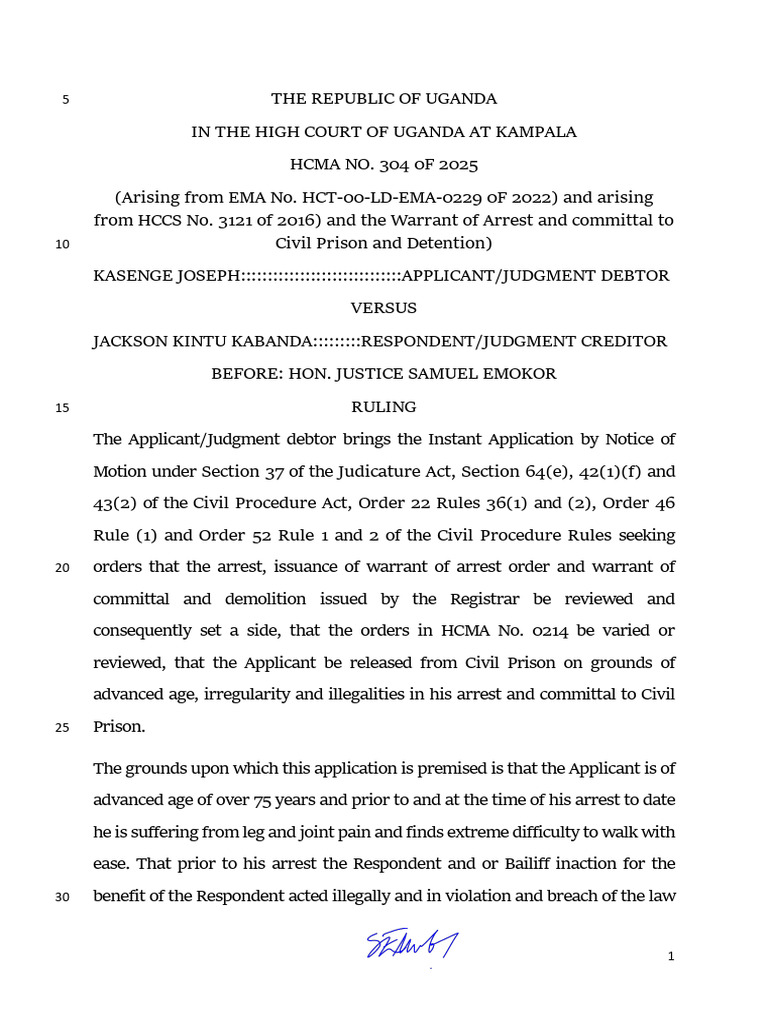 Kasenge Joseph V Jackson Kintu Kabanda 2025 UGHCLD 170 (8 August 2025) | PDF | Lawsuit | Appeal